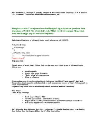 Radiology most important signs sample questions based on neet pg ...