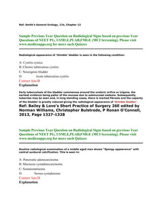 Radiology most important signs sample questions based on neet pg ...