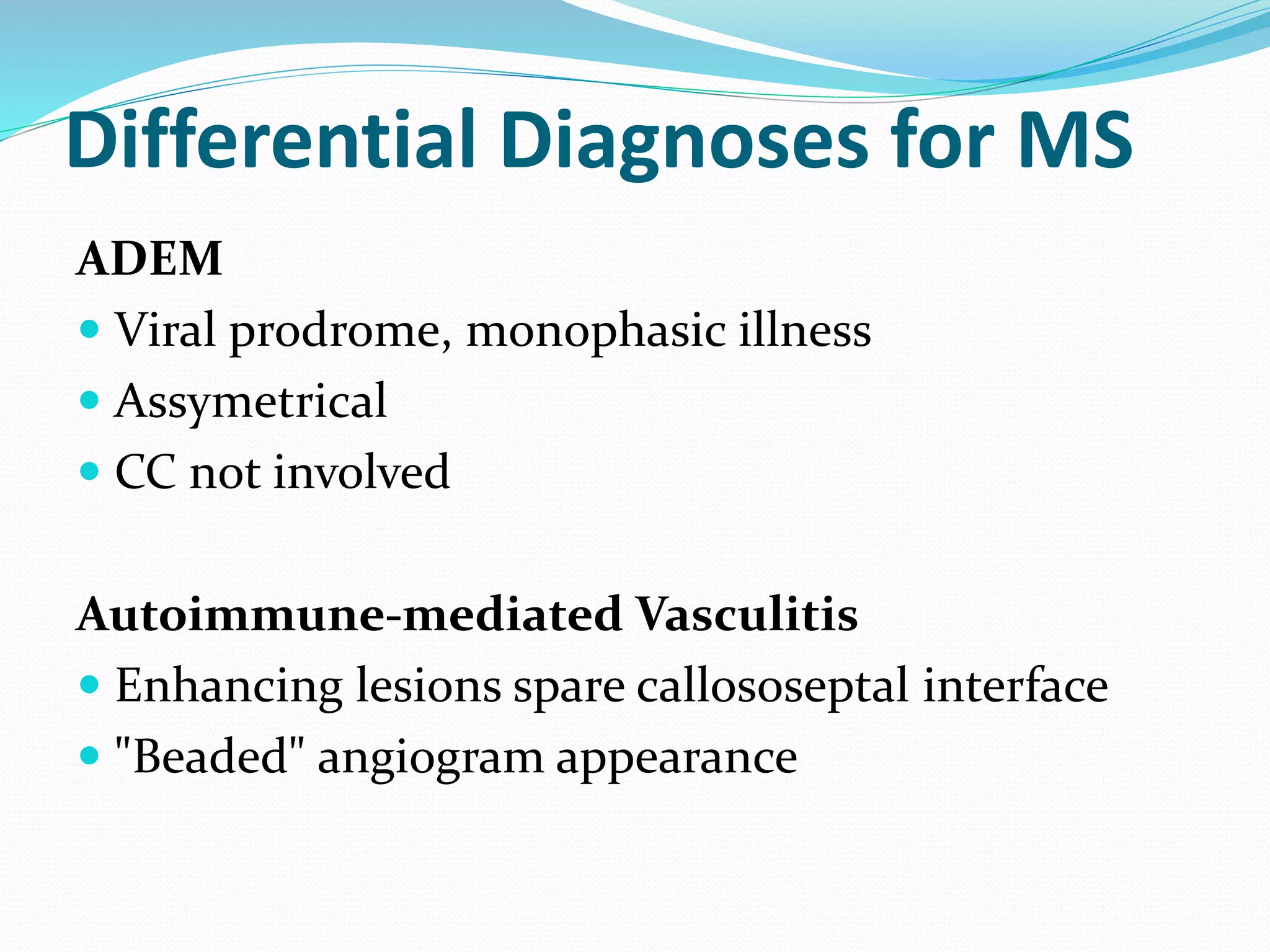 Radiology of demyelinating diseases | PPTX