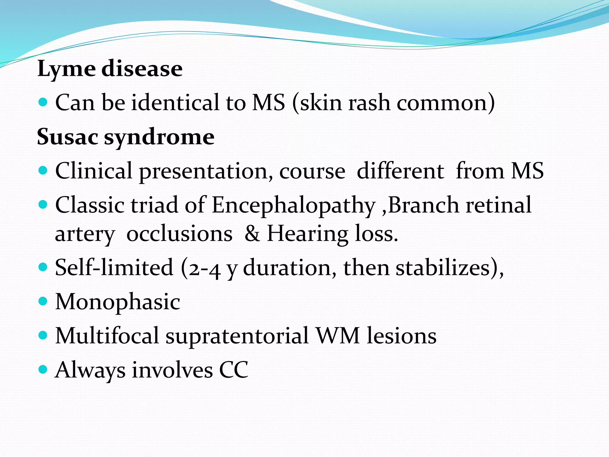 Radiology of demyelinating diseases | PPTX