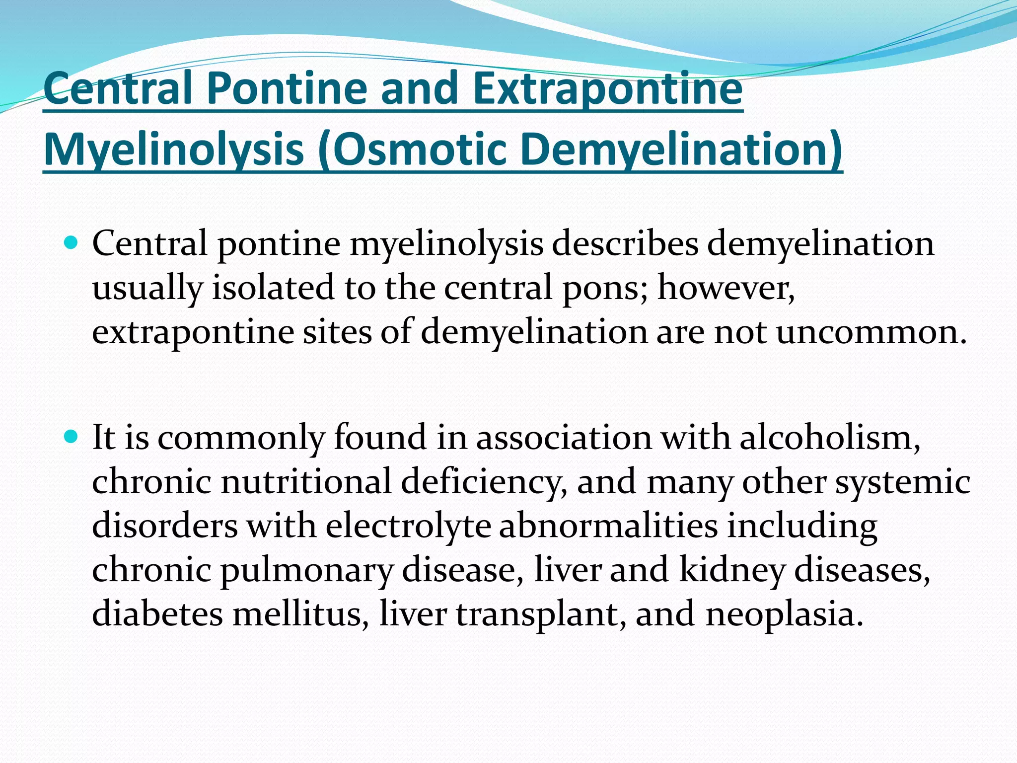 Radiology of demyelinating diseases | PPTX