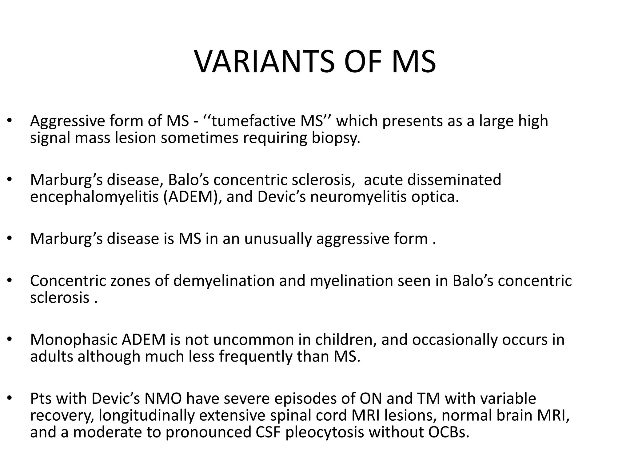 Radiology of MULTIPLE SCLEROSIS | PPTX