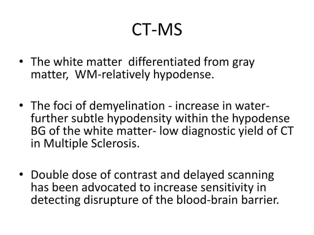 Radiology of MULTIPLE SCLEROSIS | PPTX