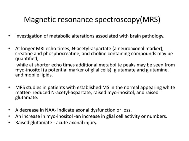 Radiology of MULTIPLE SCLEROSIS | PPTX