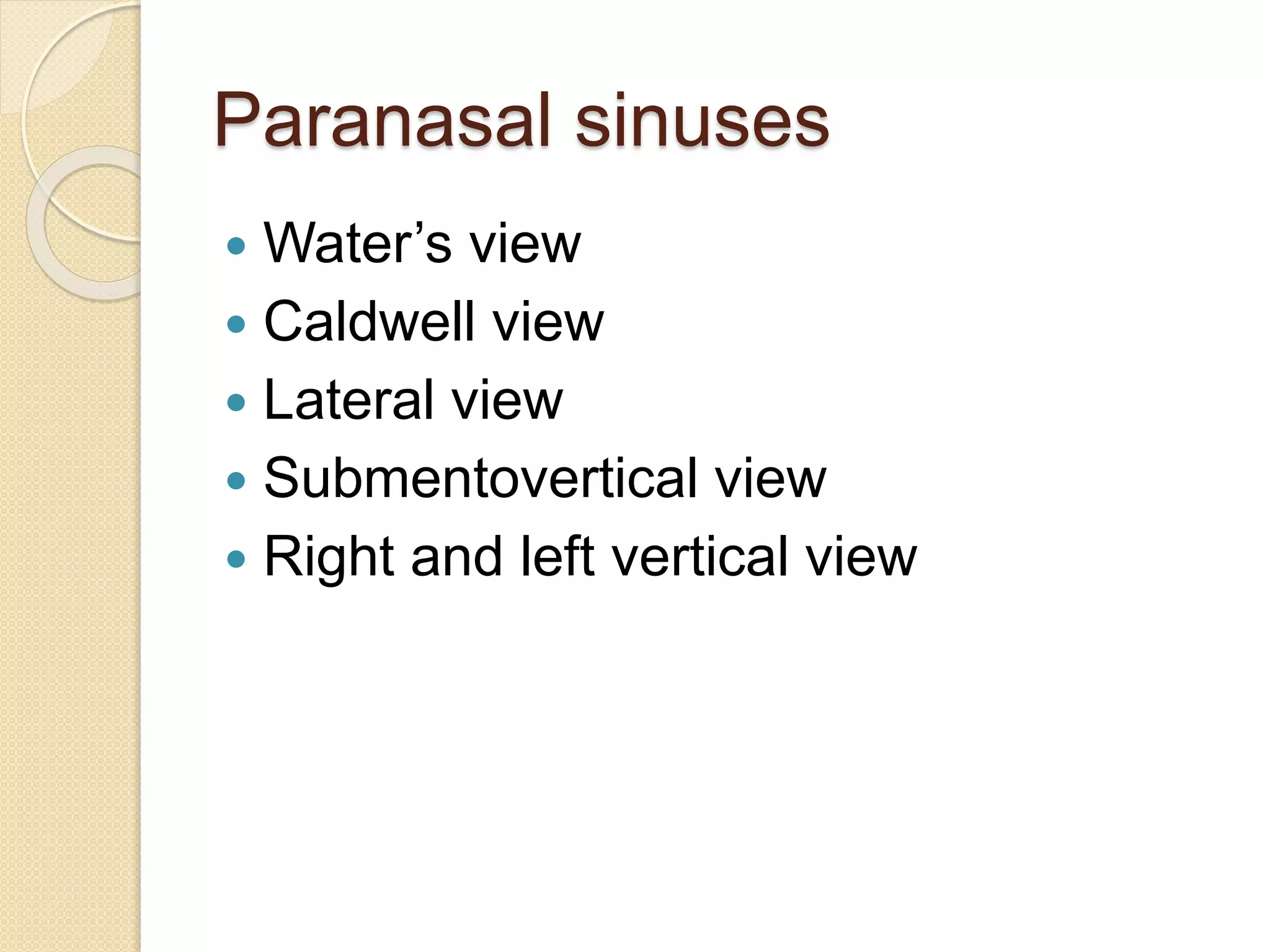 Radiology of nose and paranasal sinuses | PPTX
