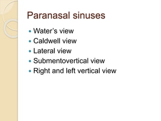Radiology of nose and paranasal sinuses | PPTX