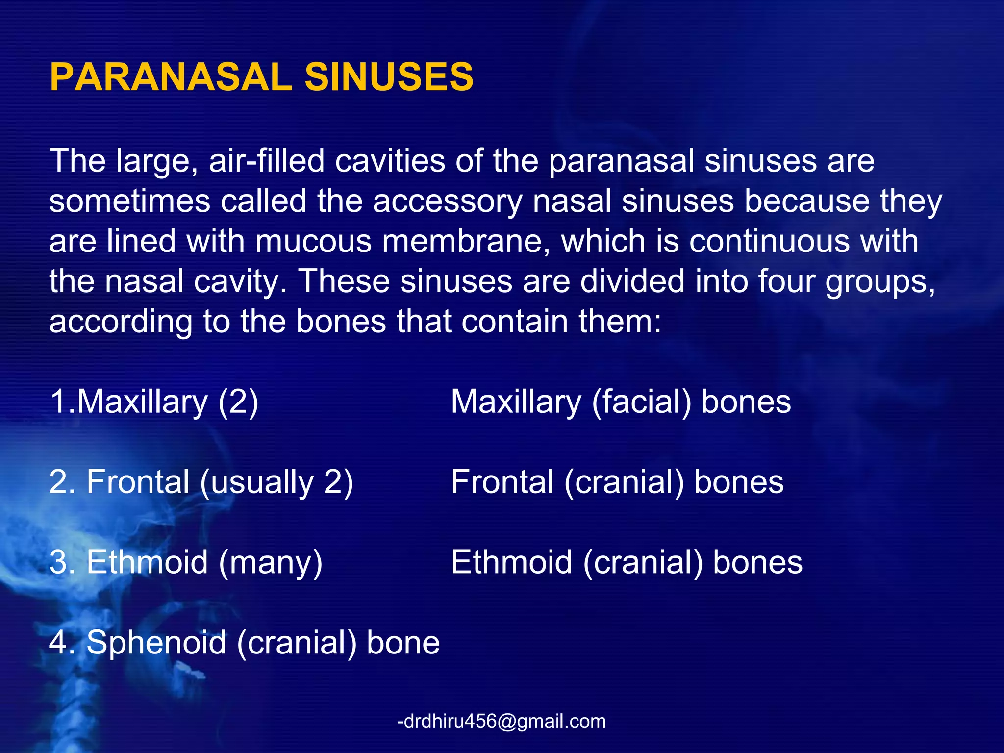 Radiology of nose and pns (by drdhiru456) | PPT