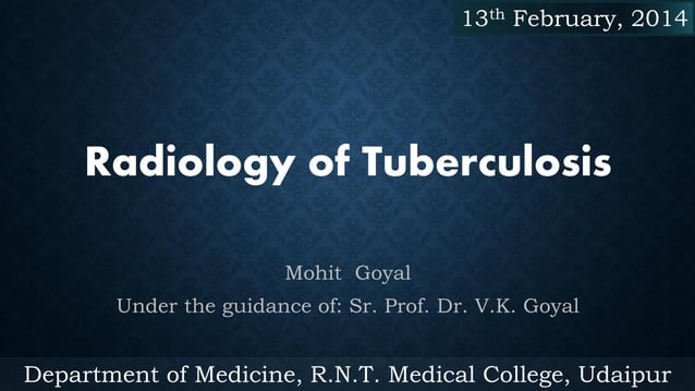 Radiology of Tuberculosis | PDF | Lung and Respiratory Health ...