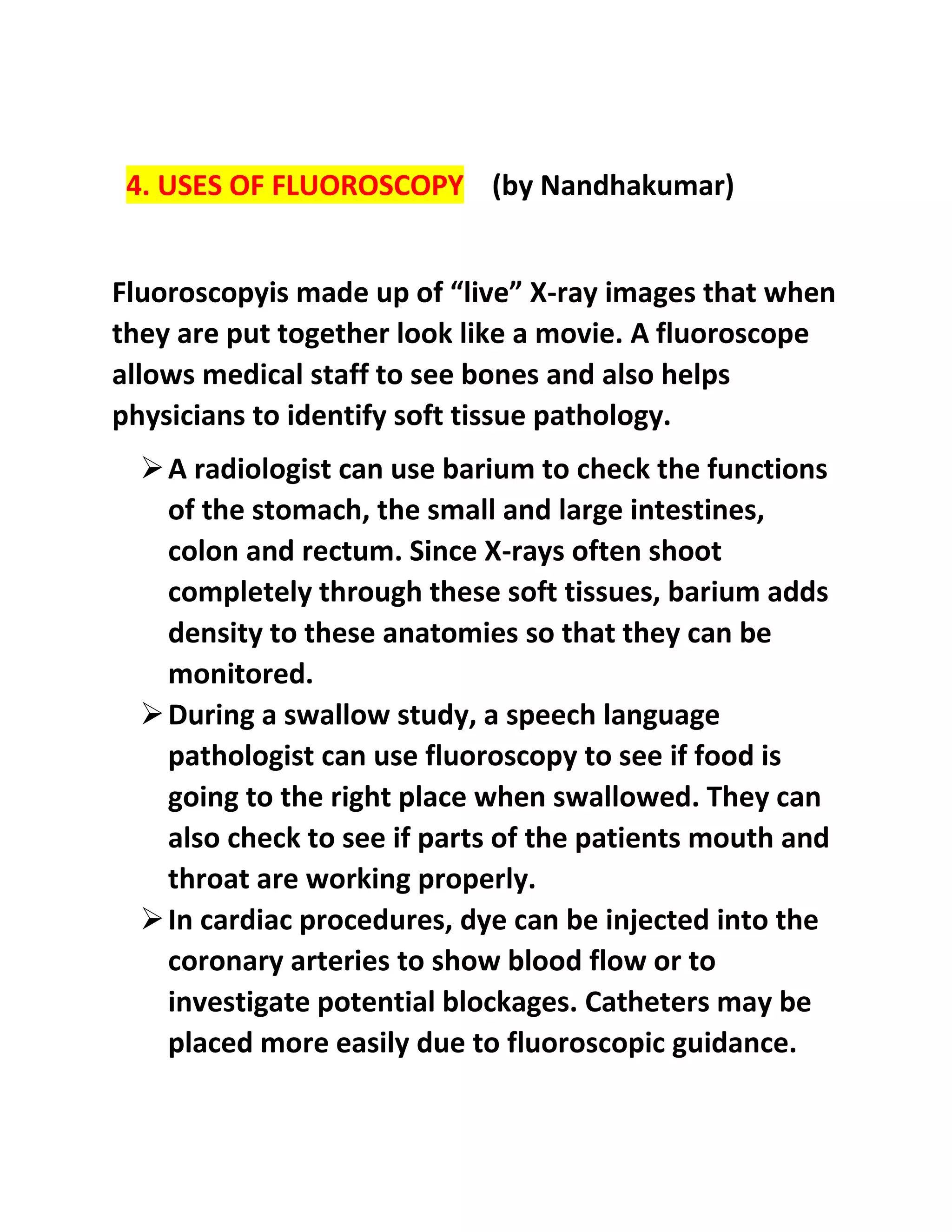 Radiology procedure questions and answer 1 | PDF