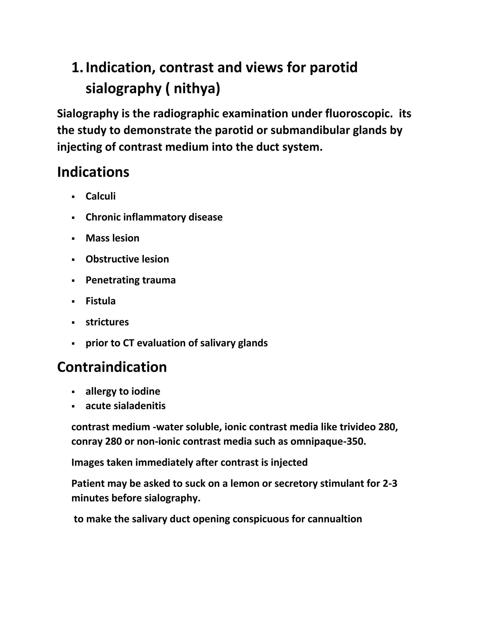 Radiology procedure questions and answer 1 | PDF