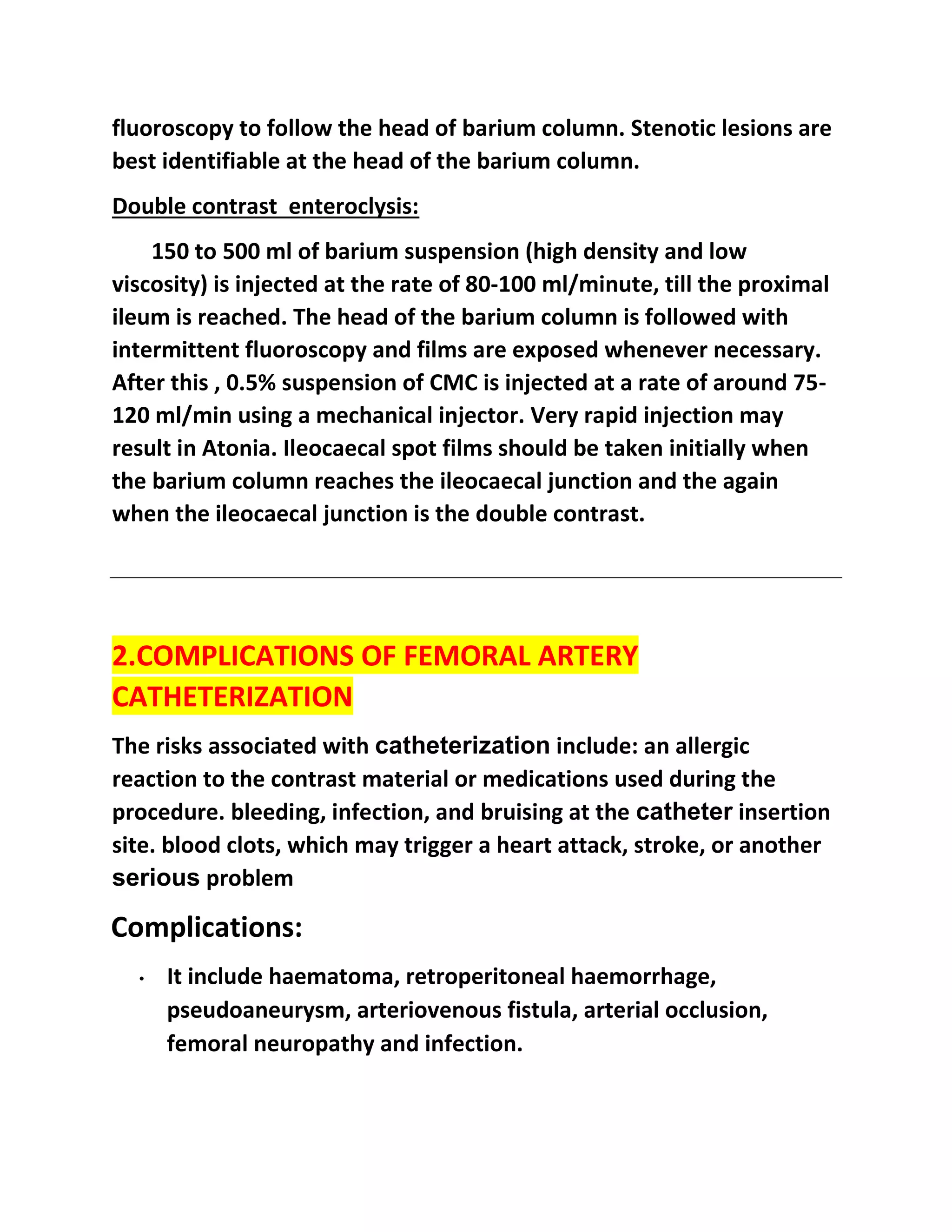 Radiology procedure questions and answer 1 | PDF