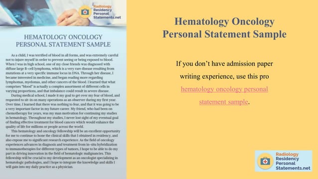 Top 4 Radiology Residency Personal Statement Examples | PPTX | Medical ...