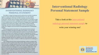 Top 4 Radiology Residency Personal Statement Examples | PPTX | Medical ...