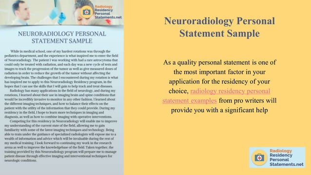 Top 4 Radiology Residency Personal Statement Examples | PPT