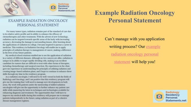 Top 4 Radiology Residency Personal Statement Examples | PPTX | Medical ...