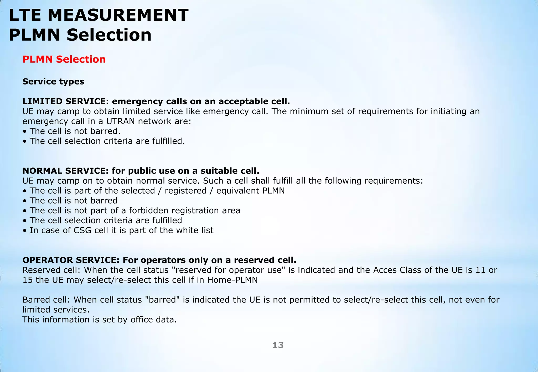 Radio Measurements in LTE | PPTX