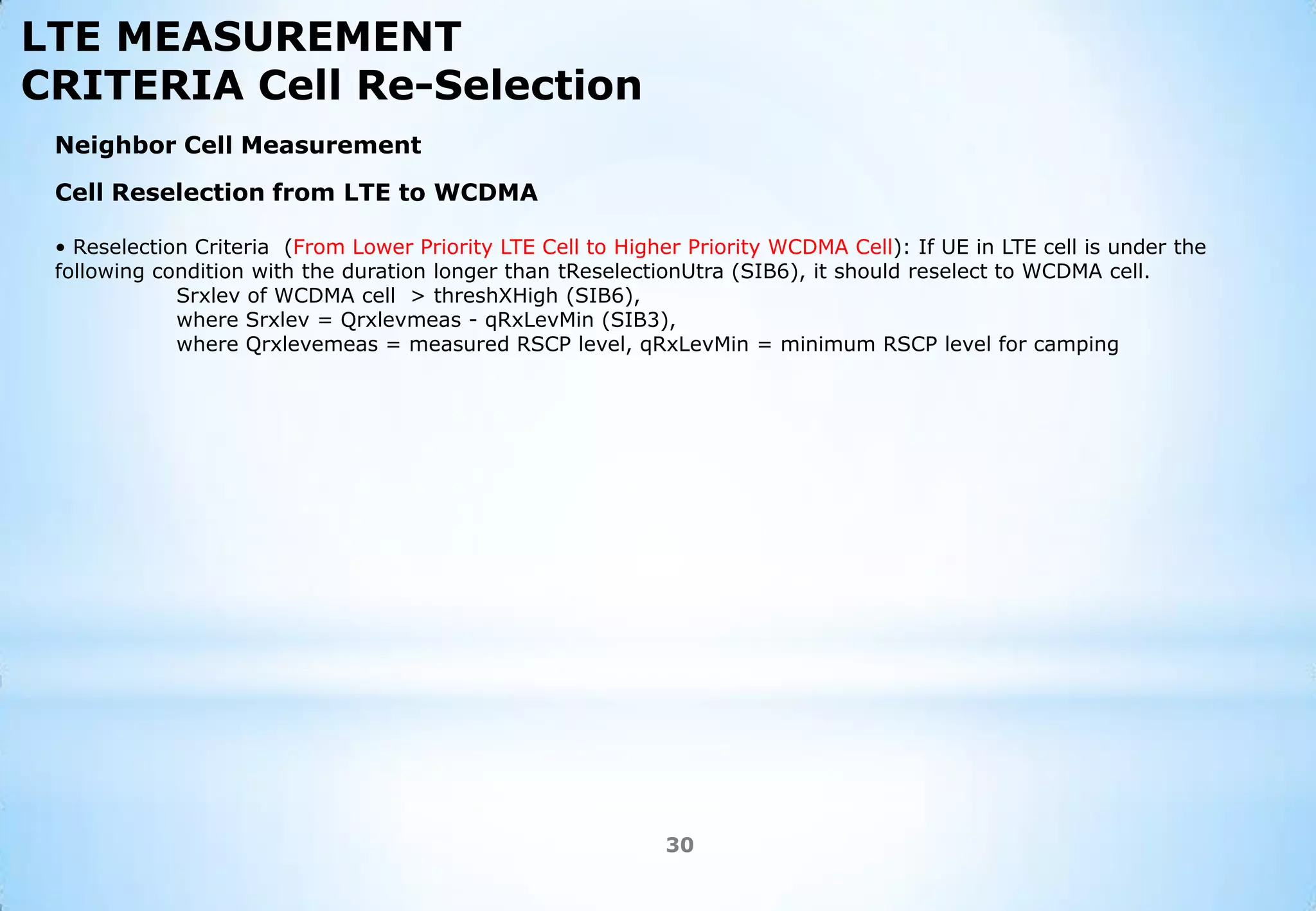 Radio Measurements in LTE | PPTX