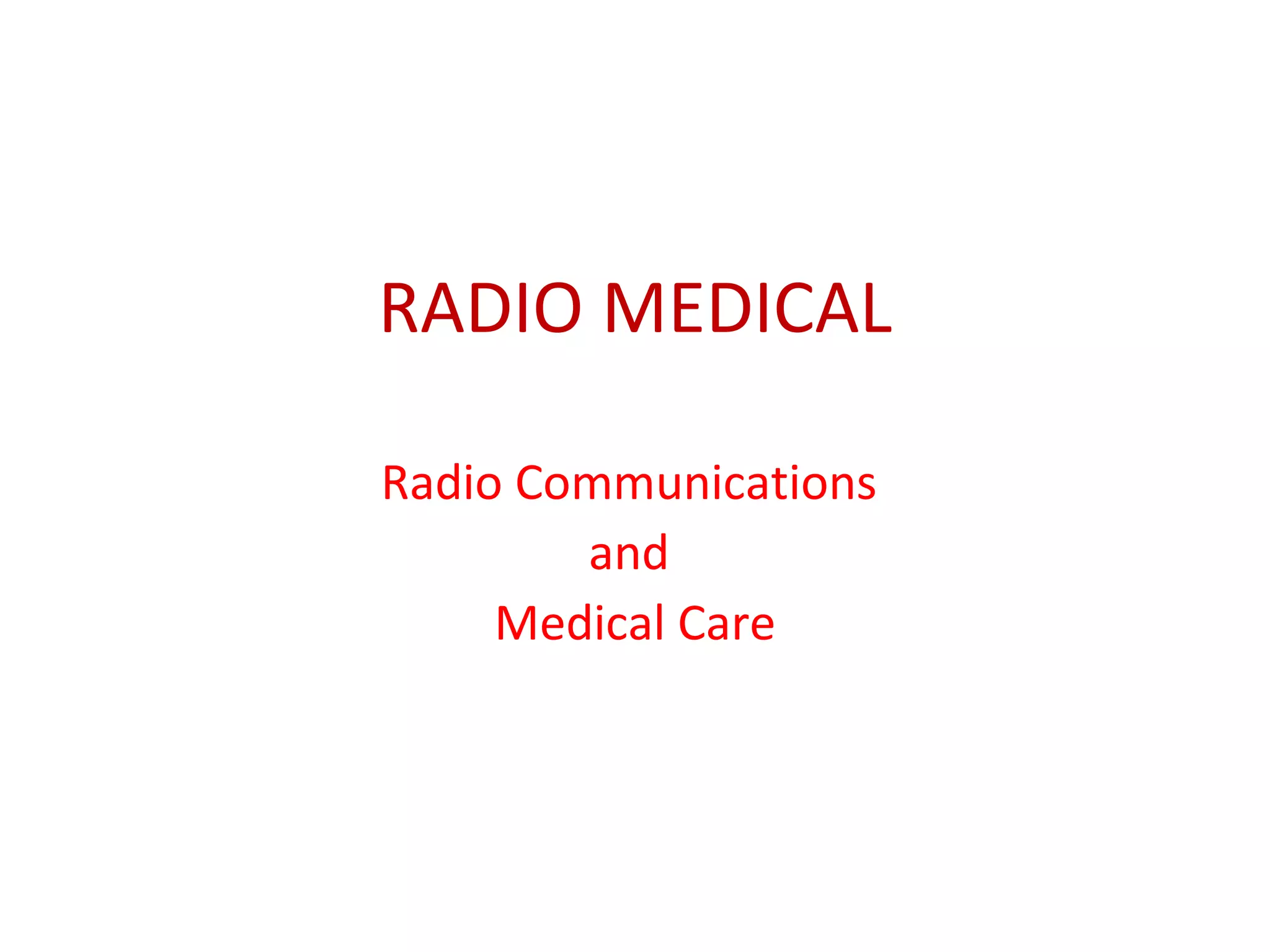 Radio medic power | PPT