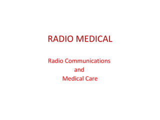 Radio medic power | PPT