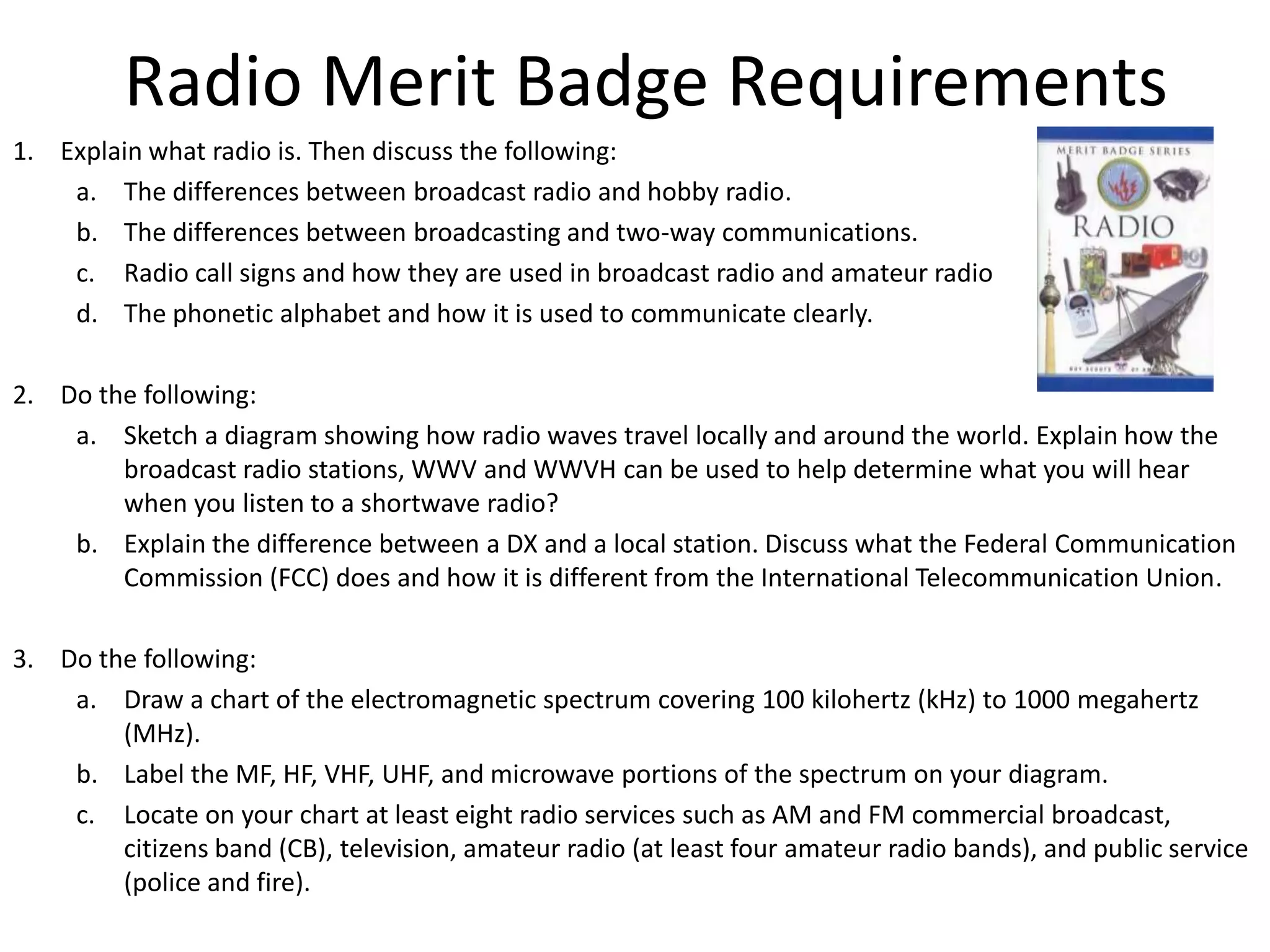 Radio merit badge | PPTX