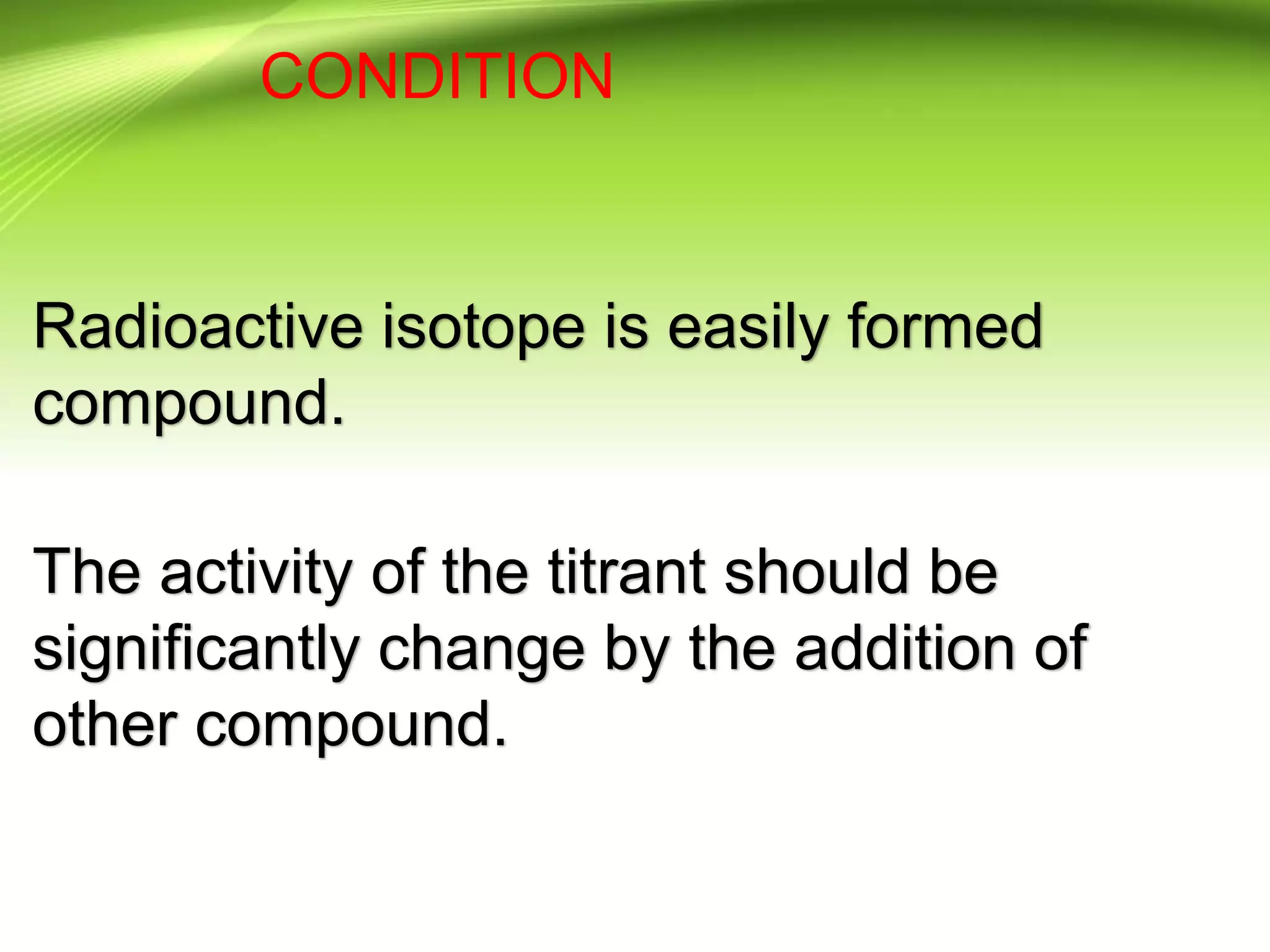 Radiometric titrations | PPTX