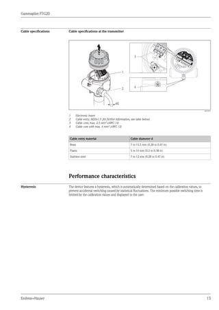 Radiometric measuring technology-Gammapilot FTG20 | PDF
