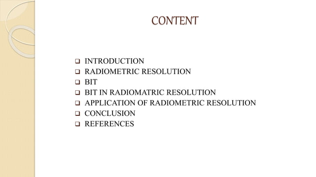 RADIOMETRIC RESOLUTION.pptx | Geography | Science