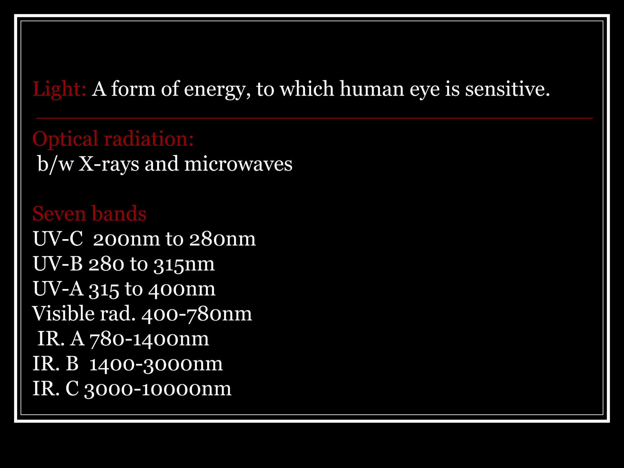Radiometry and Photometry by Sumayya Naseem | PPS