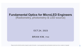 Fundamental optics for microLED | PDF