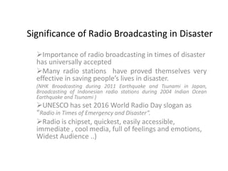 Radio Broadcasting in times of Disaster: Experience of Radio Nepal ...