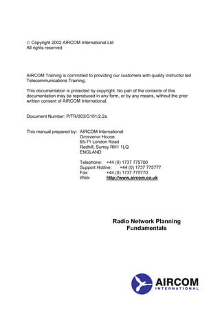 Radio network planning fundamentalsnew | PDF