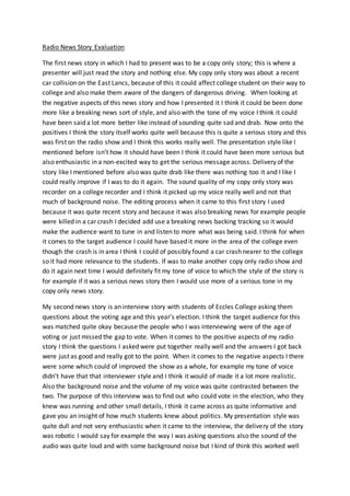 Radio news reviews | DOCX