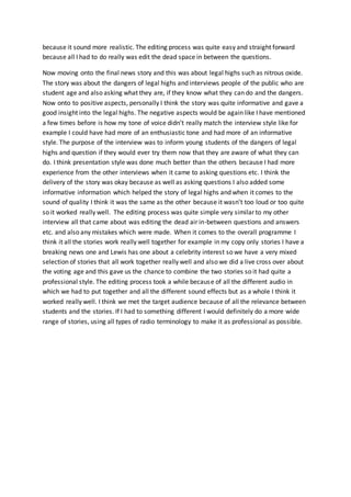 Radio news reviews | DOCX