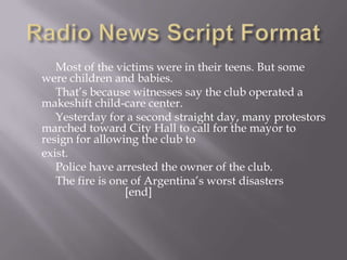 Radio News Script Format | PPTX