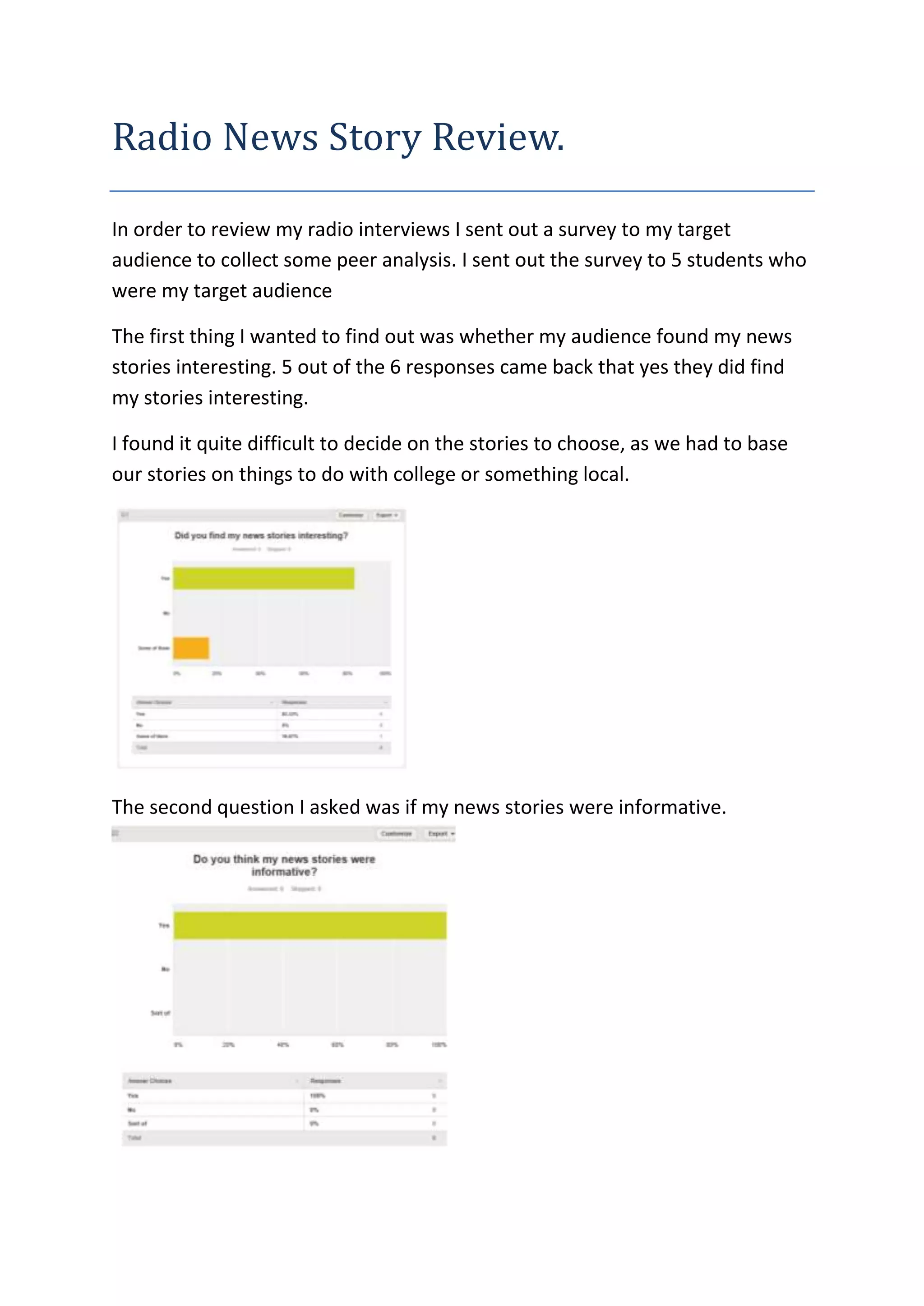 Radio news story review | DOCX | Talk Show | Genres