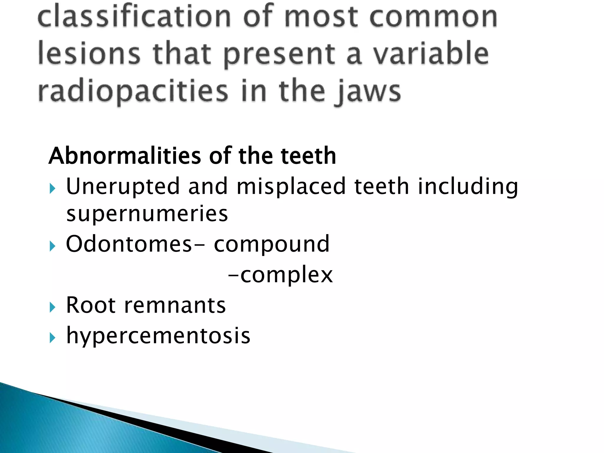 Radiopacities of jaws | PPTX