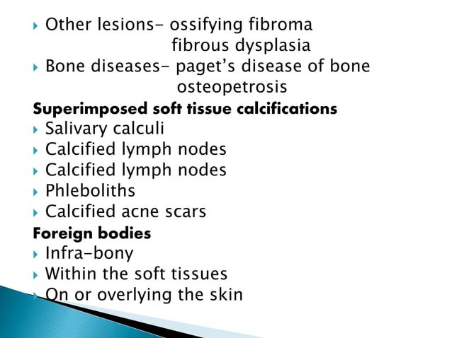 Radiopacities of jaws | PPTX | Bone and Joint Conditions | Diseases and ...