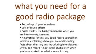 Radio package | PPTX