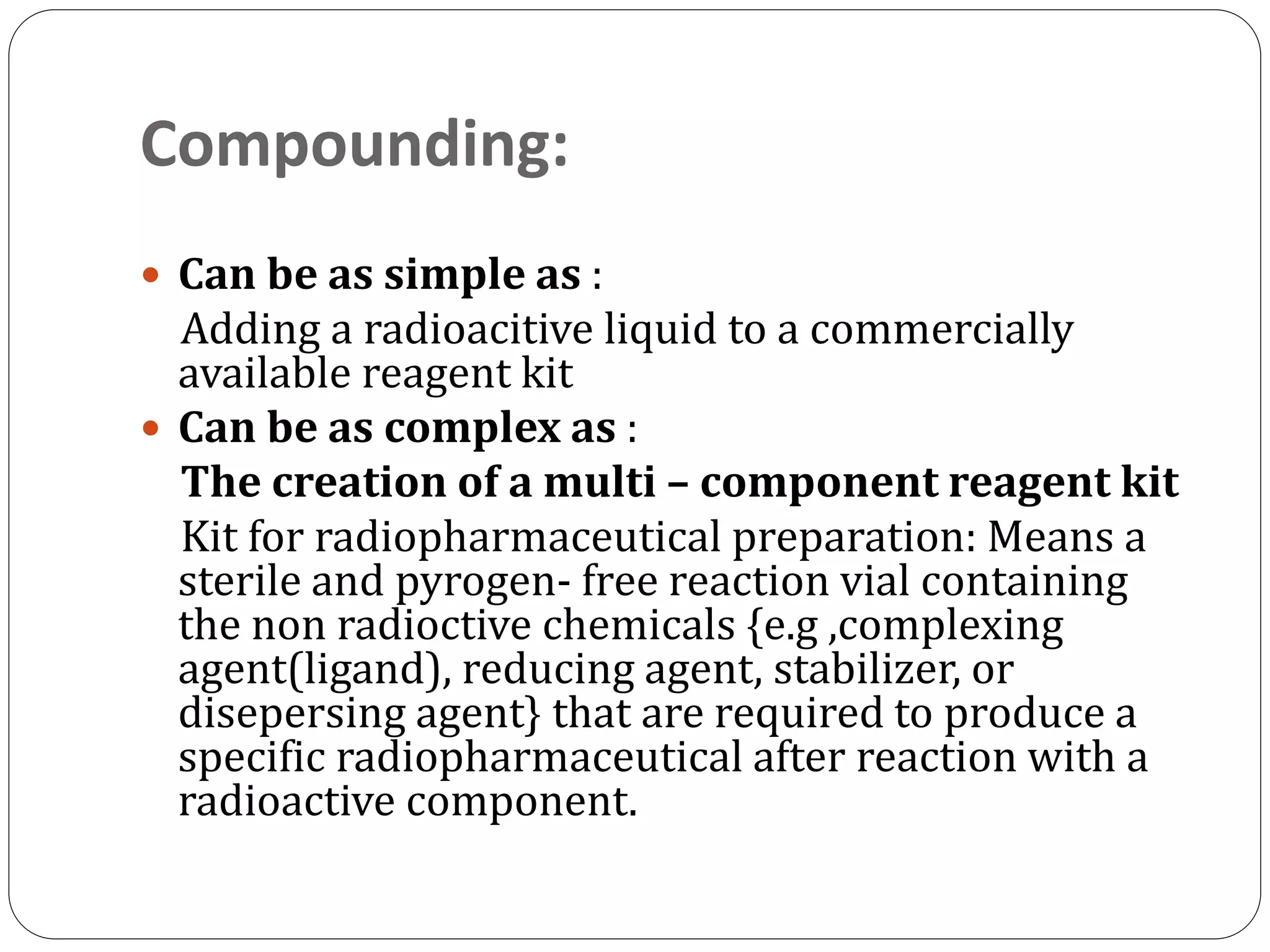 Radiopharmaceutical presentation | PPTX
