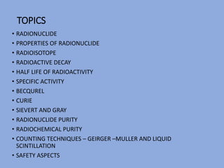 Fundamental of radioactivity | PPTX