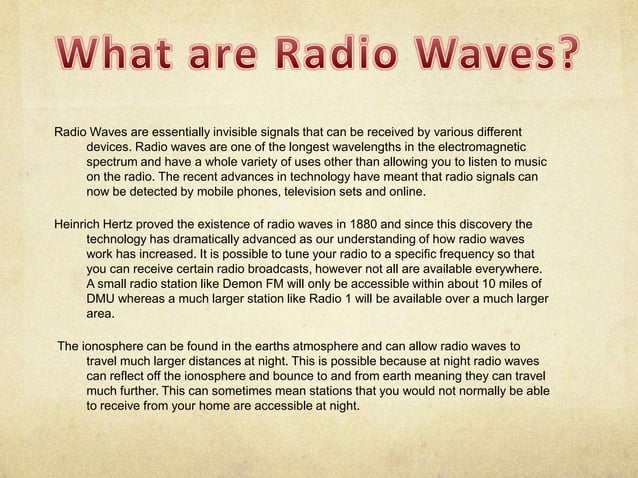 Radio Waves Presentation | PPTX