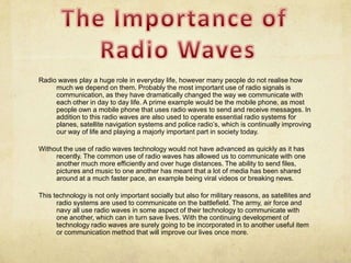 Radio Waves Presentation | PPTX