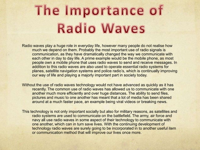 Radio Waves Presentation | PPTX