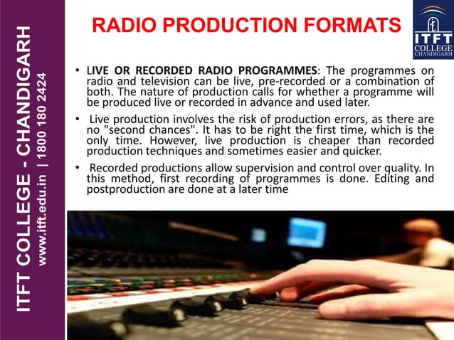 ITFT-MEDIA Radio production | PDF | Audio Production | Content Production