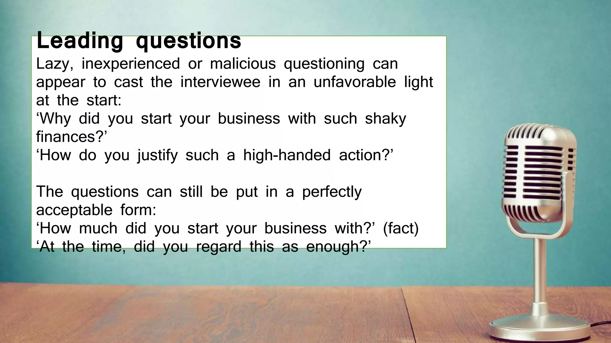 Radio production- Interviewing | PPTX