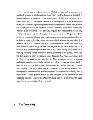 Radio Program (Proposal) | DOC