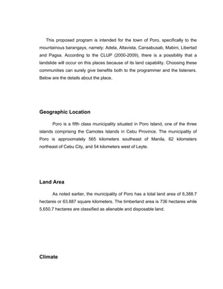Radio Program Proposal Doc