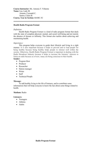 Radio program format