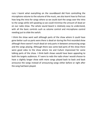 Radio programme review | PDF