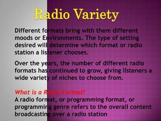 radio formats (variety is the password on radio) | PPTX | Talk Show ...